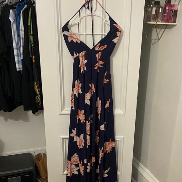 Simplee Apparel | Dresses | Simplee Apparel Navy And Pink Floral Maxi ...